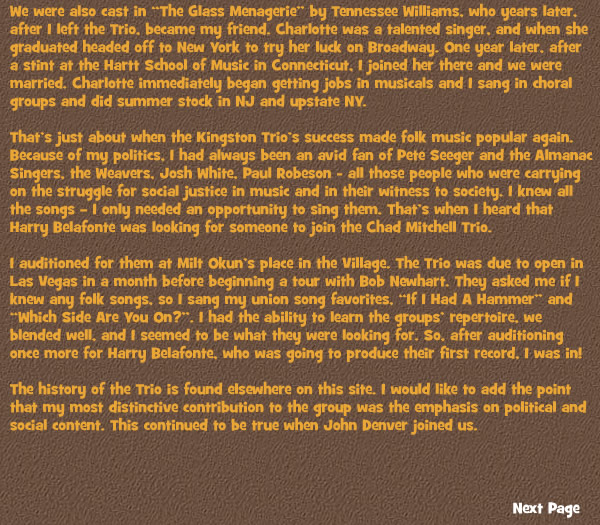 Chad Mitchell Trio - Then & Now - Official Website